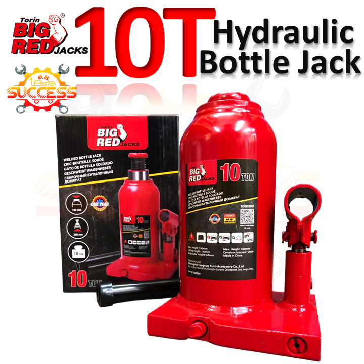 BIGRED Torin 10 Ton Hydraulic Bottle Jack Welded Jack Lifting Jack ...