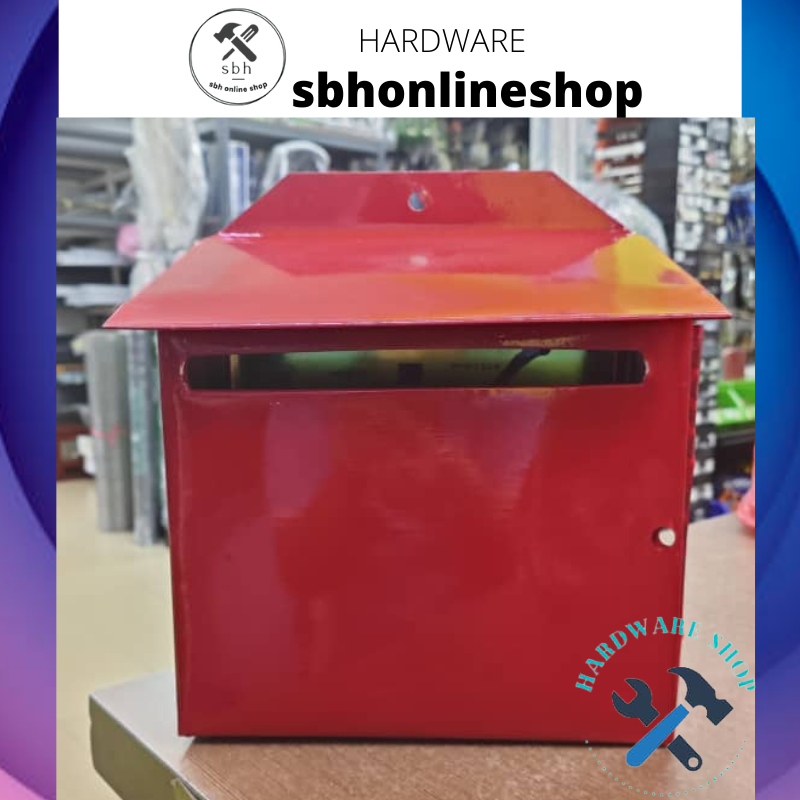 K&H POST LETTER BOX /PETI SURAT PLASTIK IRON LETTER BOX(MERAH RED ...