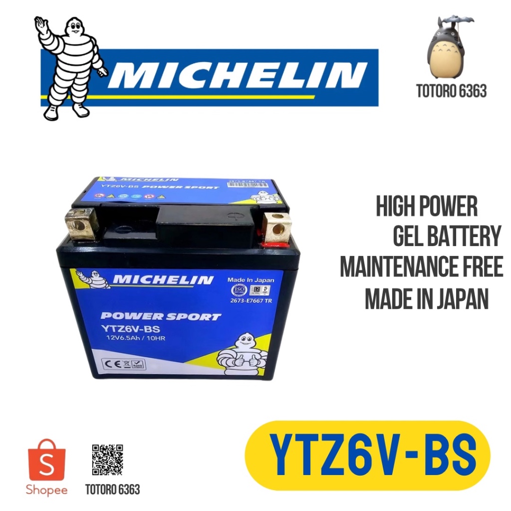 YTZ6 YTZ6V YTX5L YTZ7S BATTERY MICHELIN RS150 CBR150 VARIO150 AIR BLADE ...