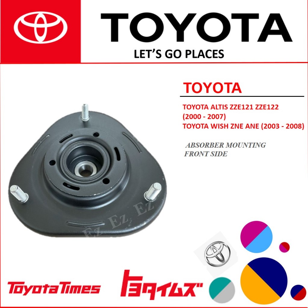 FRONT ABSORBER MOUNTING FOR TOYOTA ALTIS ZZE121 ZZE122 2000 - 2007 WISH ...