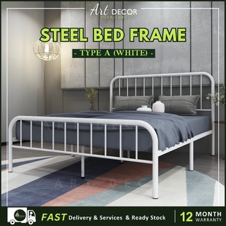 🔥READY STOCK🔥5/6/3ft Queen/ King/Single Bed Frame Katil Besi Queen ...