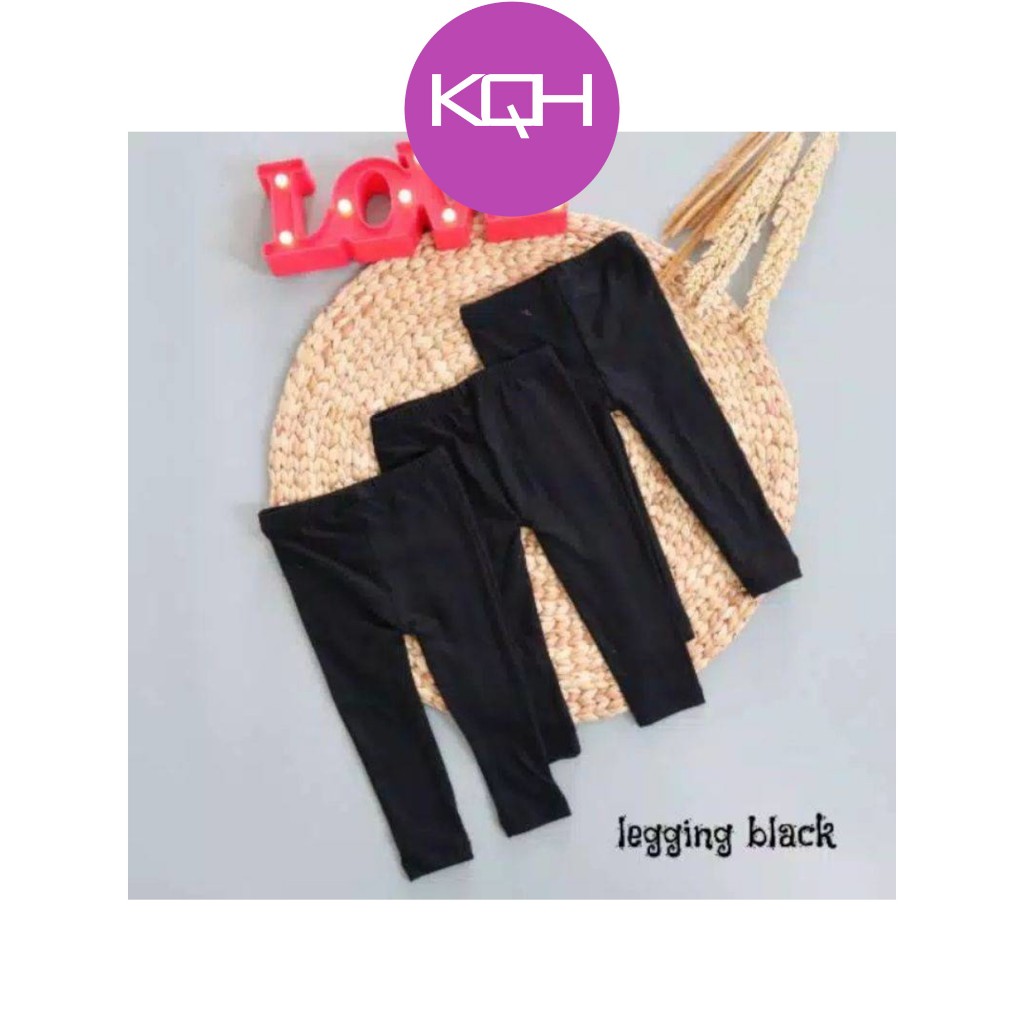 KQH Seluar Panjang Legging Bayi Budak Perempuan Warna Hitam Umur 0 ...