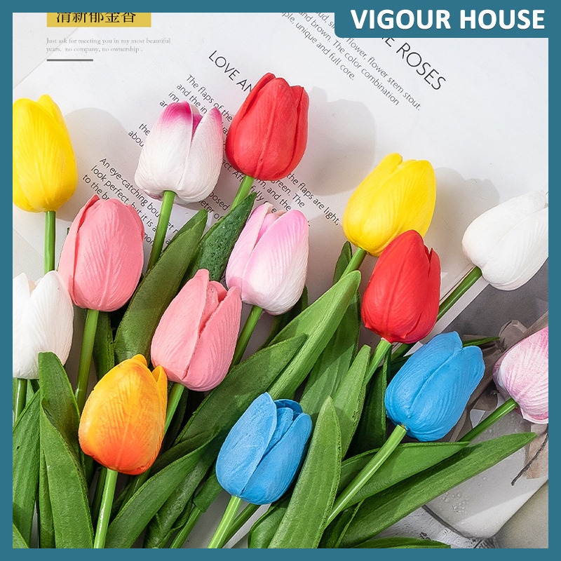 Artificial Tulip Artificial Flower Fake Flower for Home/Party/Garden ...