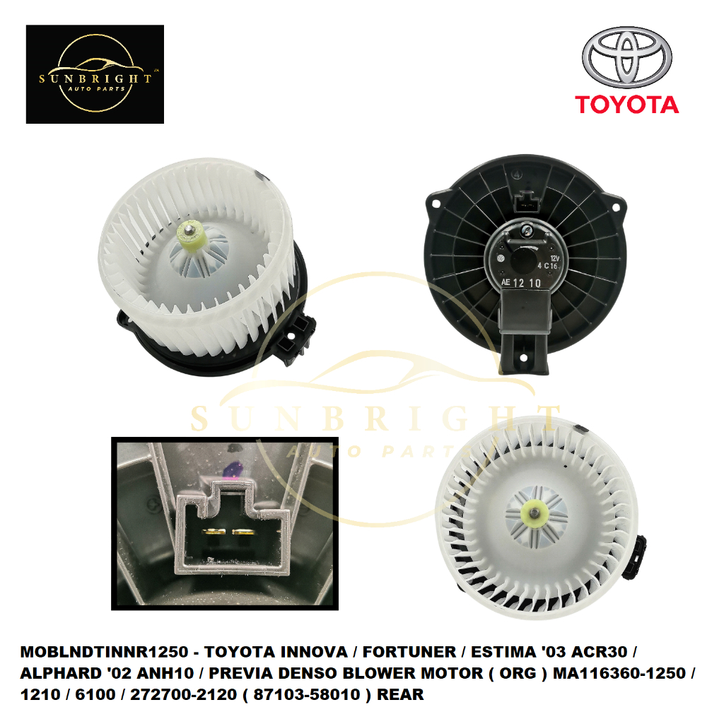 TOYOTA INNOVA / ESTIMA '03 ACR30 / PREVIA DENSO BLOWER MOTOR ( ORG ...