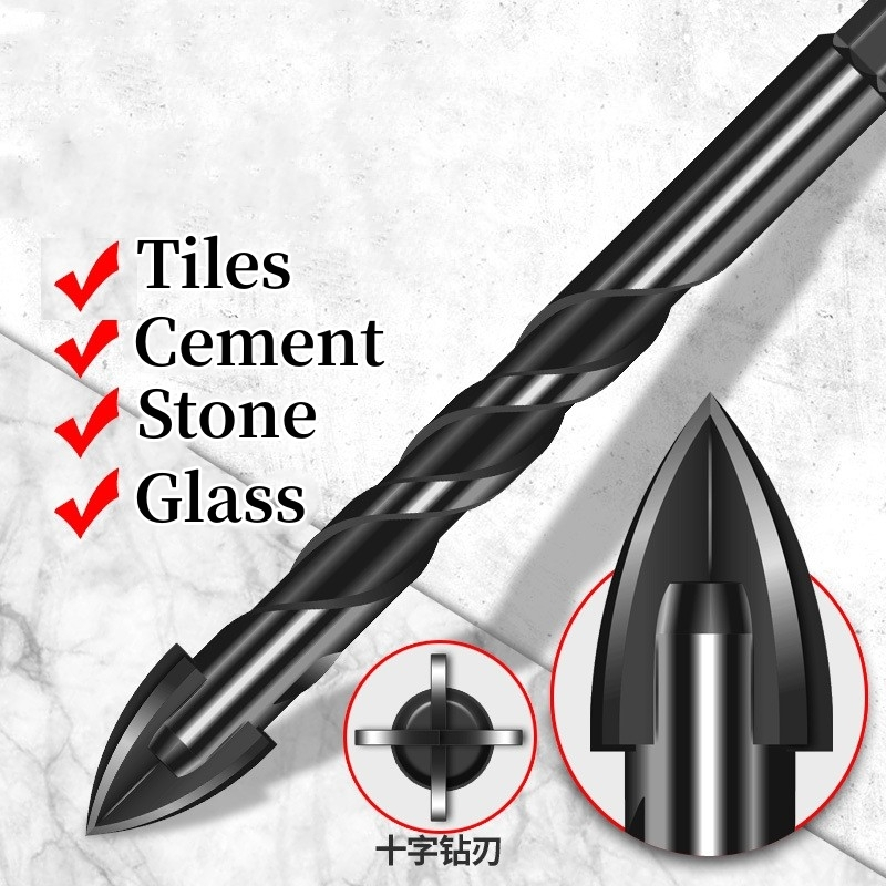 Ty 4 Flute 5 12mm Cutter Carbide Tip Concrete Masonry Wall Drill Bit