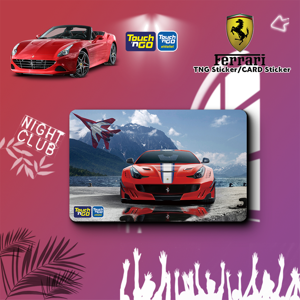 Farrari TNG Sticker - Tng Touch N Go Sticker/Bank Card Sticker Cover ...
