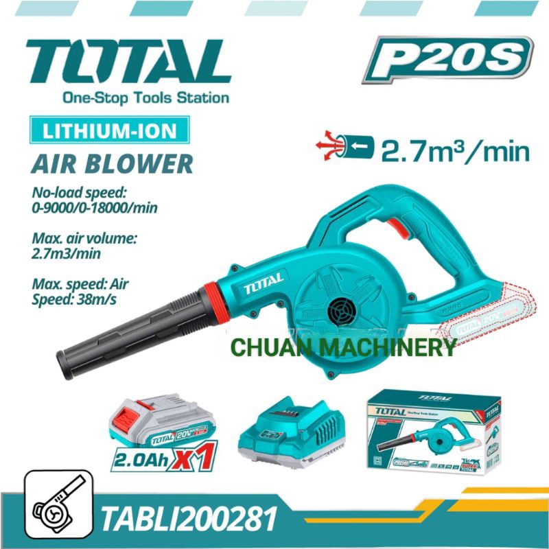 (Ready Stock) 100% Original TOTAL TABLI200281 P20S 20V Li-ion Blower ...