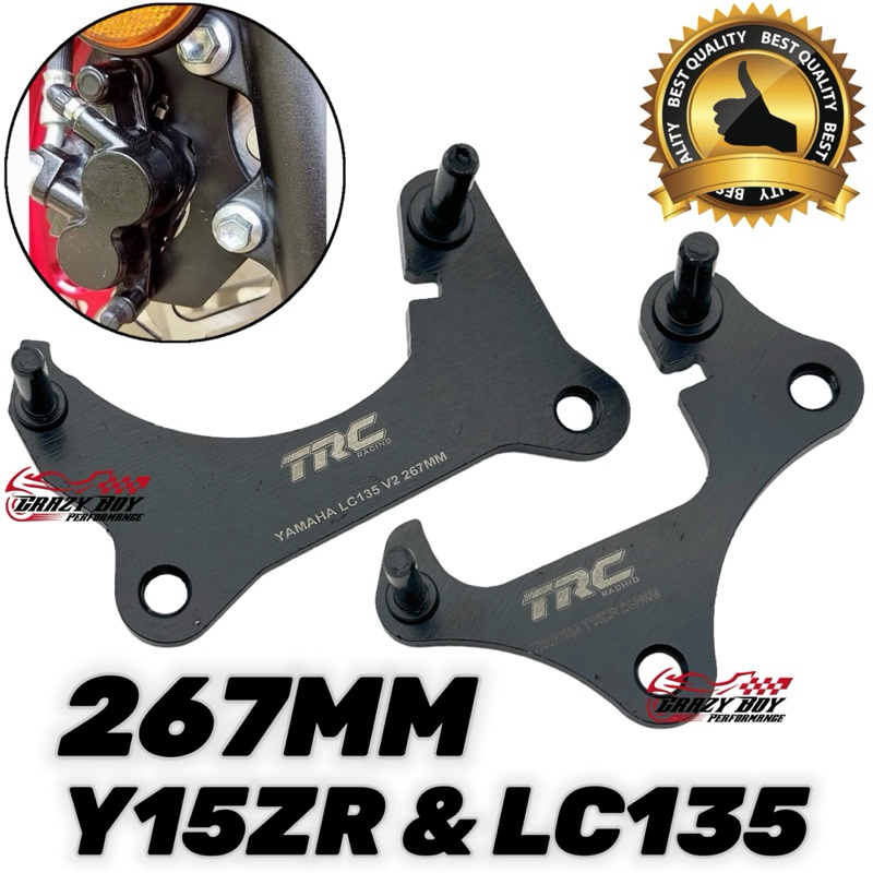TRC CALIPER PUMP BRACKET 267MM Y15ZR LC135 V1-V7 FOR STD PUMP PNP DISC ...