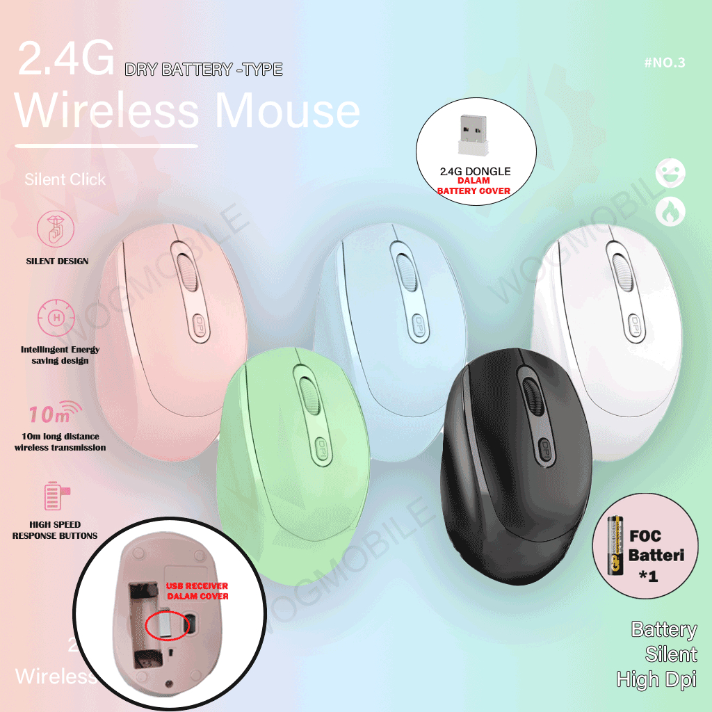 Wireless Mouse Silent Silent Button Computer Laptop PC Mouse Mice USB ...