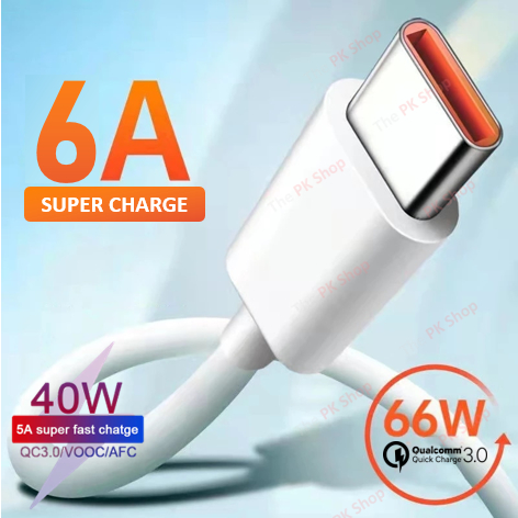 ALIGATO SuperCable 6A 66W Original 1M 1 Meter Type C USB Rapid Cable ...