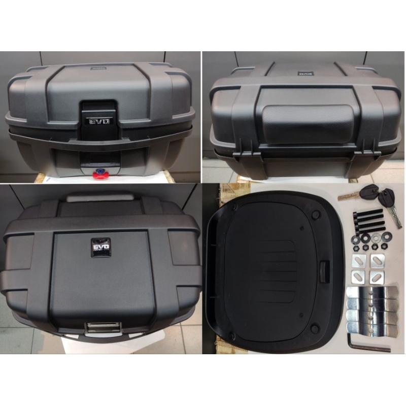 TOP BOX MOTORCYCLE BOX EVO 50L (E760) 50L ABS 58L SIAP BACKREST ...