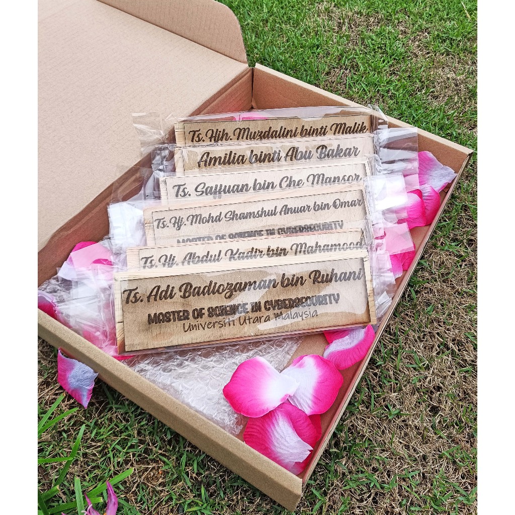 Table Top name / Name stand Plate / tanda nama Meja / Custom Name ...