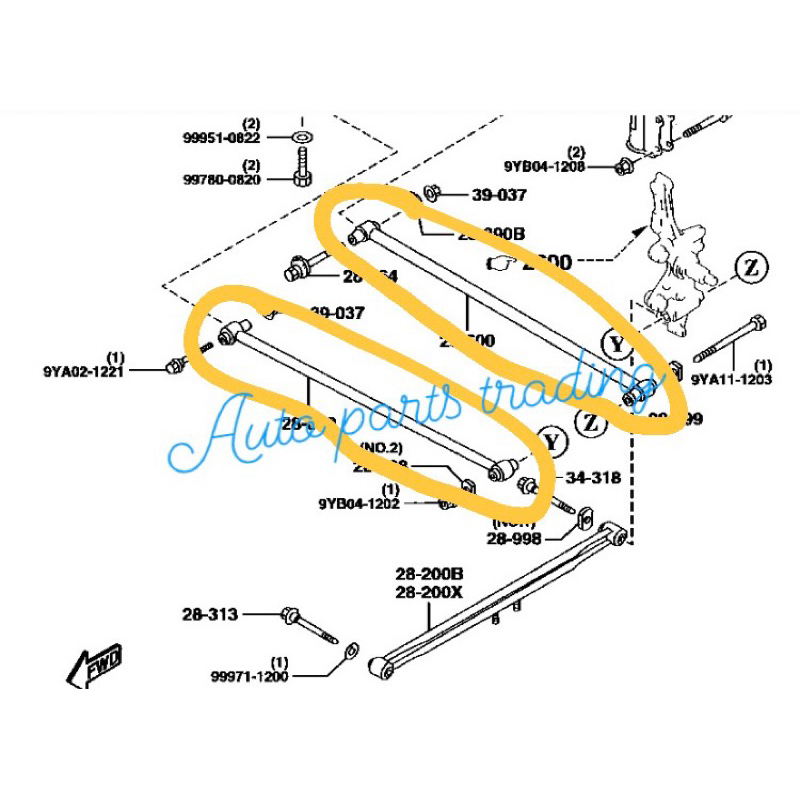 MAZDA PREMACY CP, FORD LYNX 02 REAR SUSPENSION ARM SETS | Shopee Malaysia