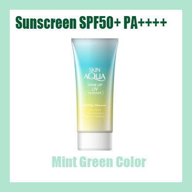Rohto Skin Aqua Tone up UV essence sunscreen SPF50+ PA++++ Mint green color direct from Japan ...