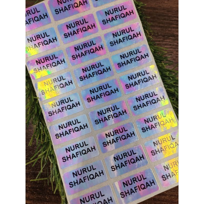 Sticker Nama Waterproof | Custom Nama Sticker Sekolah Buku Botol (Gold ...