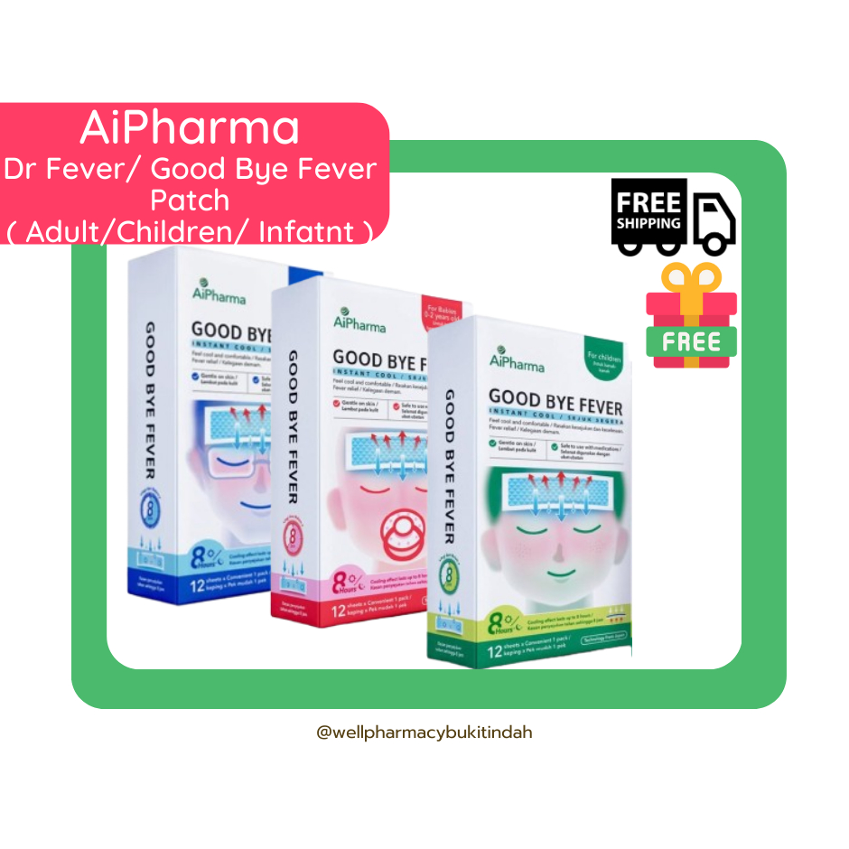 AiPharma Dr Fever/ Good Bye Fever Patch For Adult/Children/ Infatnt ...