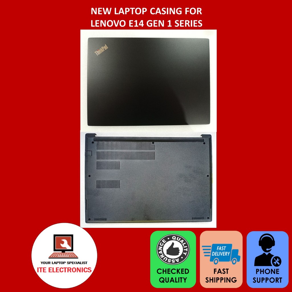 NEW LENOVO THINKPAD E14 GEN 1 SERIES LAPTOP BACK COVER FRONT CASING A ...