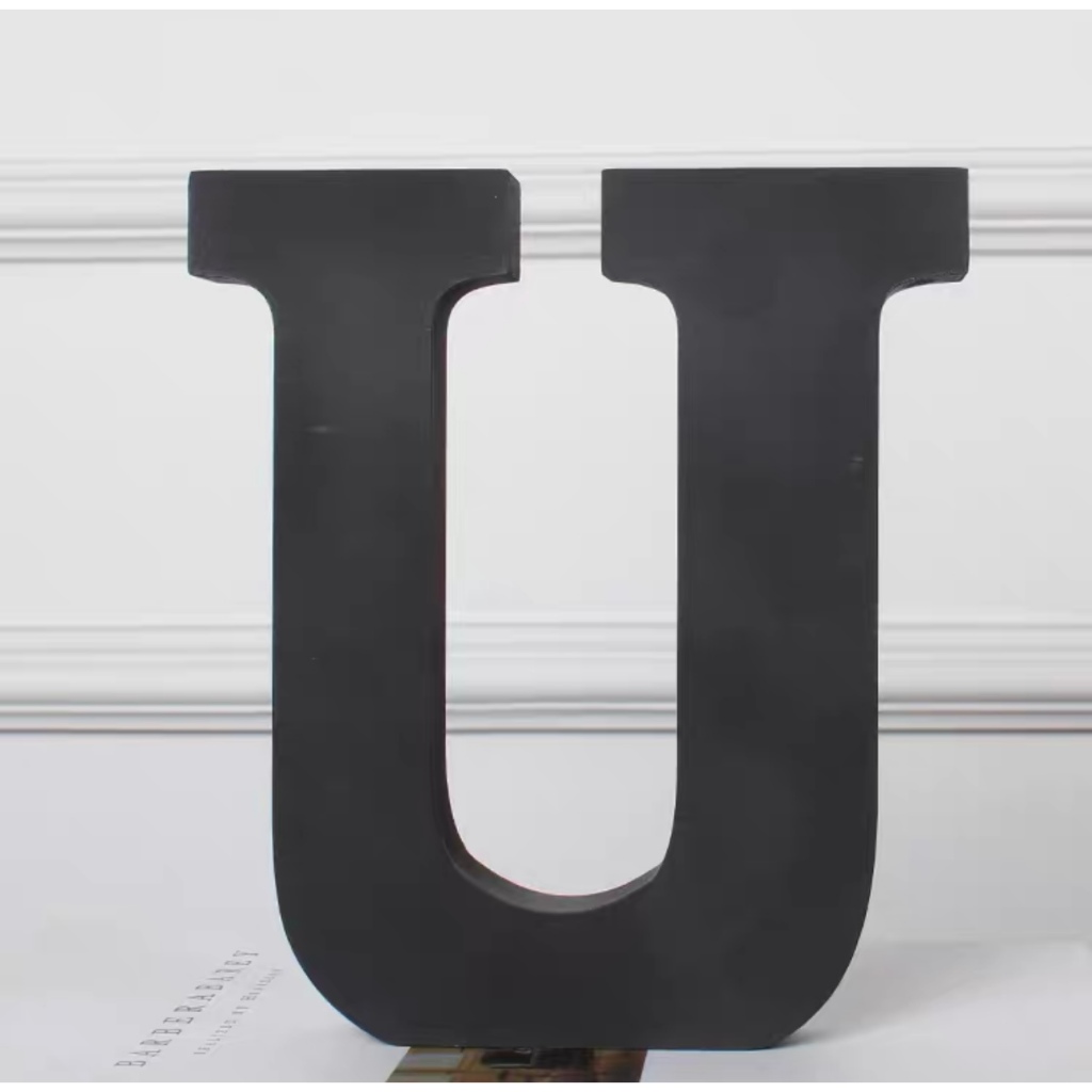 Black H8cm Waterproof Alphabet ABC Letter Box Huruf Hiasan Dinding ...
