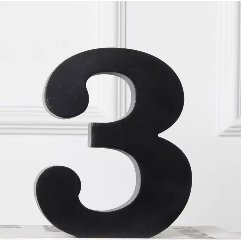 Black H8cm Waterproof Alphabet ABC Letter Box Huruf Hiasan Dinding ...