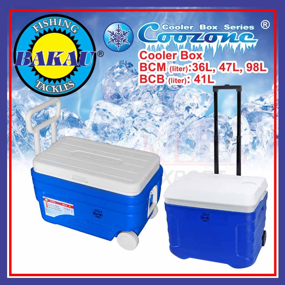 Bakau Coolmax Trolley (36L-98L) Cooler Box Kotak Box Tahan Sejuk ...