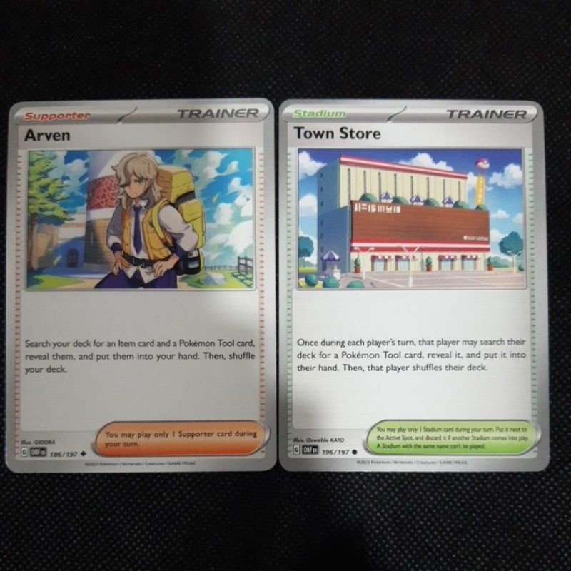 Pokemon Card TCG : Obsidian Flames Trainer : Arven 186/197 / Town Store ...