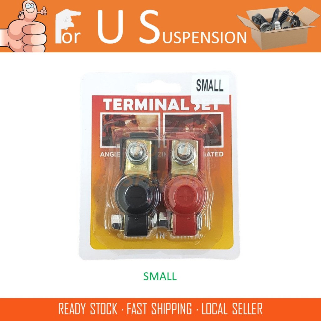 1 SET 2PIECES UNIVERSAL BATTERY TERMINALS CLAMP CLIPS POSITIVE NEGATIVE ...