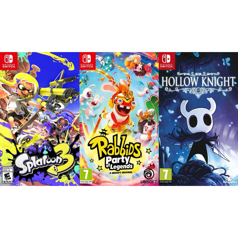 (3in1) Nintendo Switch Splatoon 3,Rabbids: Party of Legends ,Hollow ...