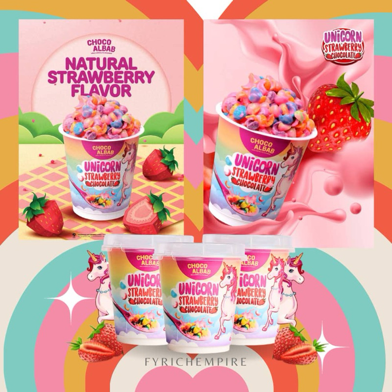 CHOCO ALBAB UNICORN STRAWBERRY CHOCOLATE 🍓🍫🍓🍫 | Shopee Malaysia