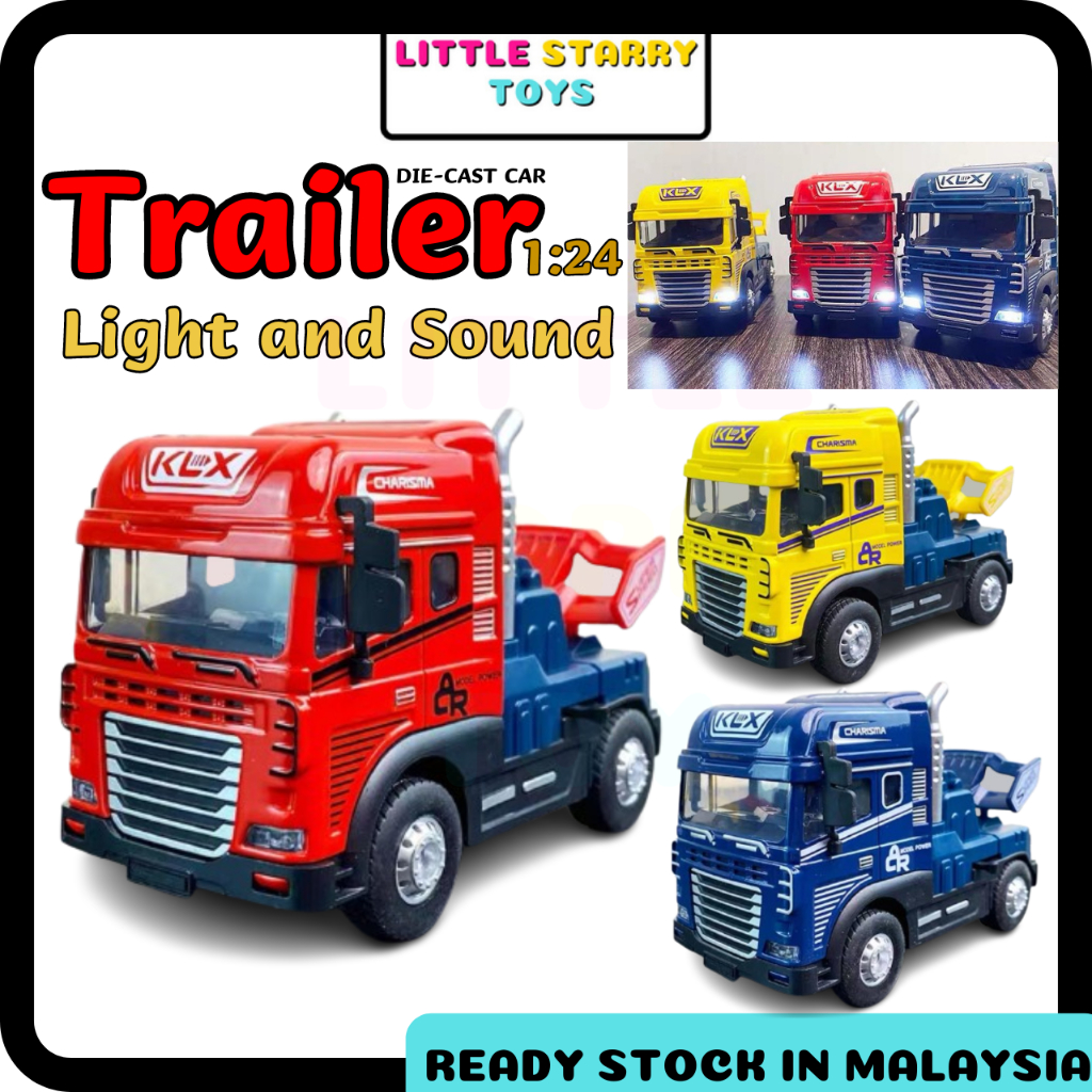 Ready Stock !!! 1:24 Alloy Trailers Truck King Die Cast Car Model Metal ...