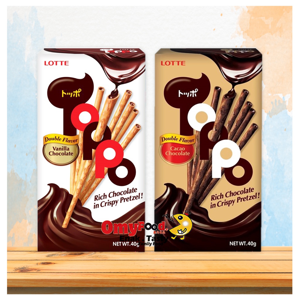 40g Lotte Toppo Pretzel Stick With Chocolate Filling [Vanilla Chocolate ...