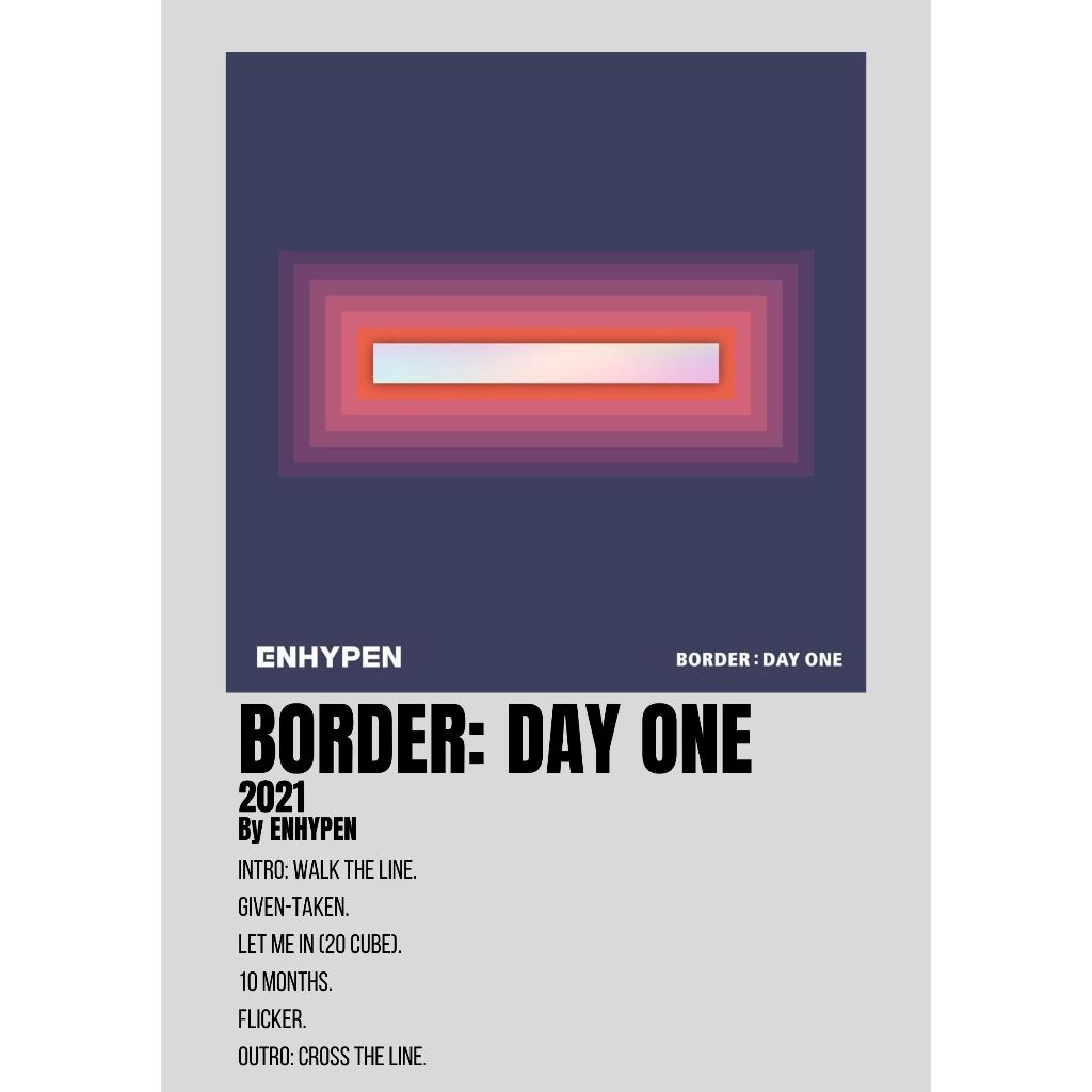 Album Cover Poster Border: Day One by ENHYPEN | Shopee Malaysia