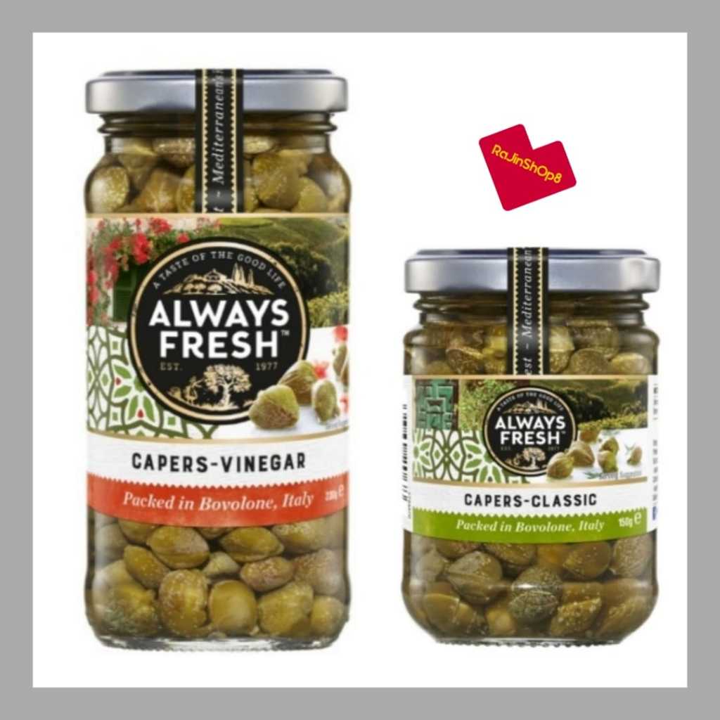 Always Fresh Classic Capers 150g / Capers Vinegar 230g | Premium Whole ...