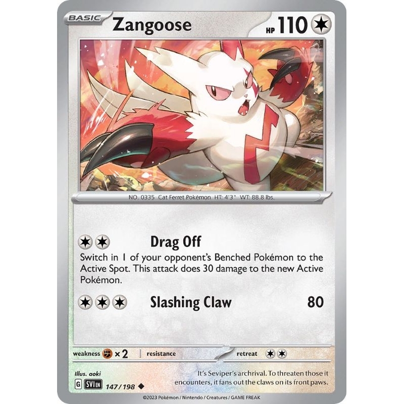 [No.335 / Zangoose] Pokemon card (*not genuine product*) | Shopee Malaysia