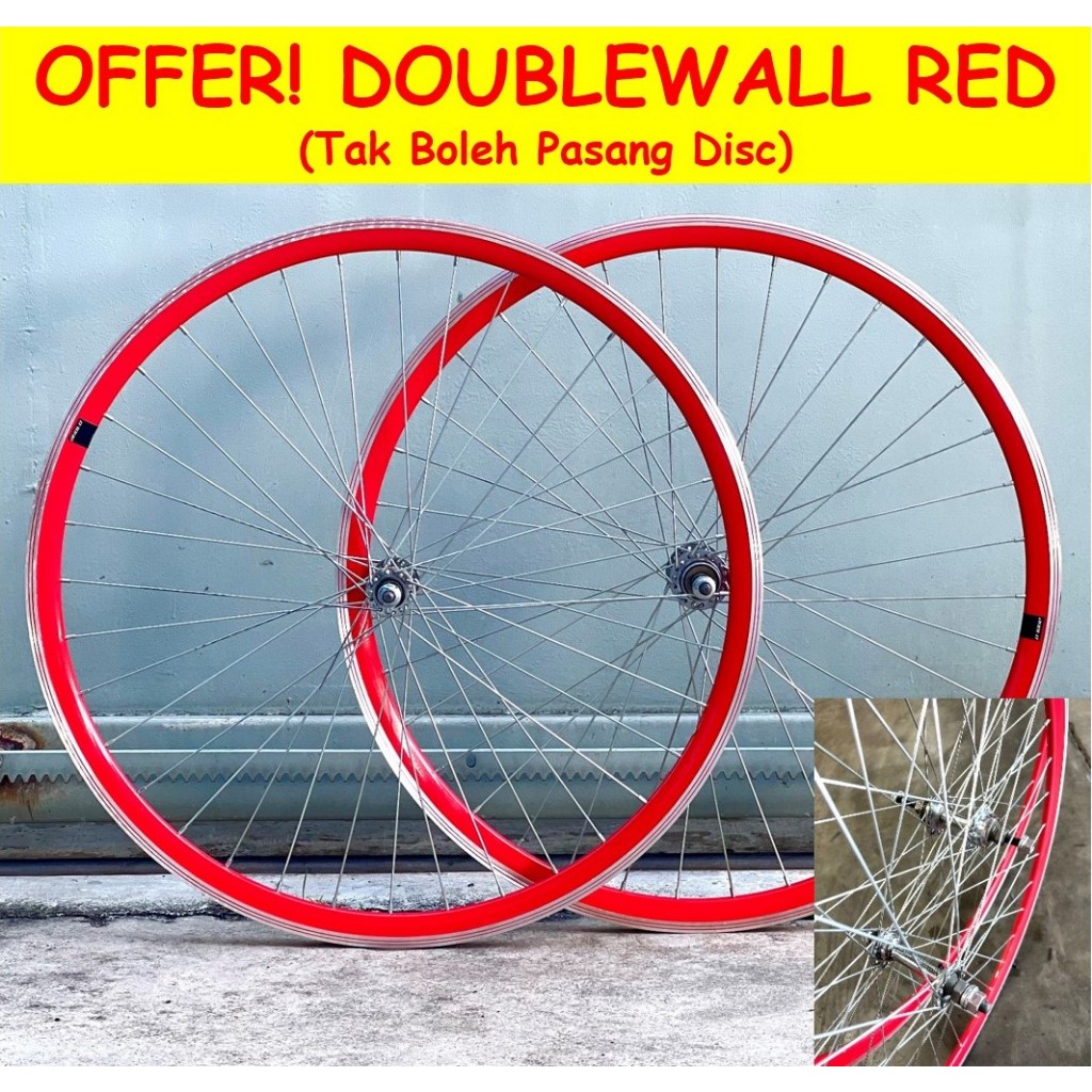 700 RIM FIXIE Bicycle Fixie Alloy Rim Set Wheelset 700C (sepasang ...