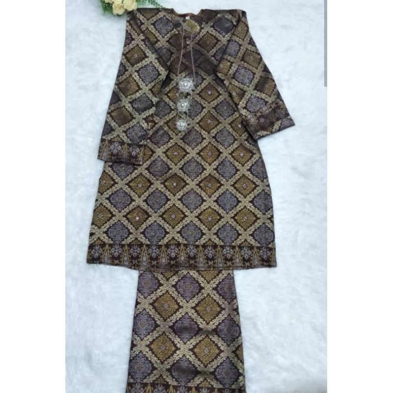 Songket by ff Baju kurung moden songket bunga penuh 💯 tenun asli ...