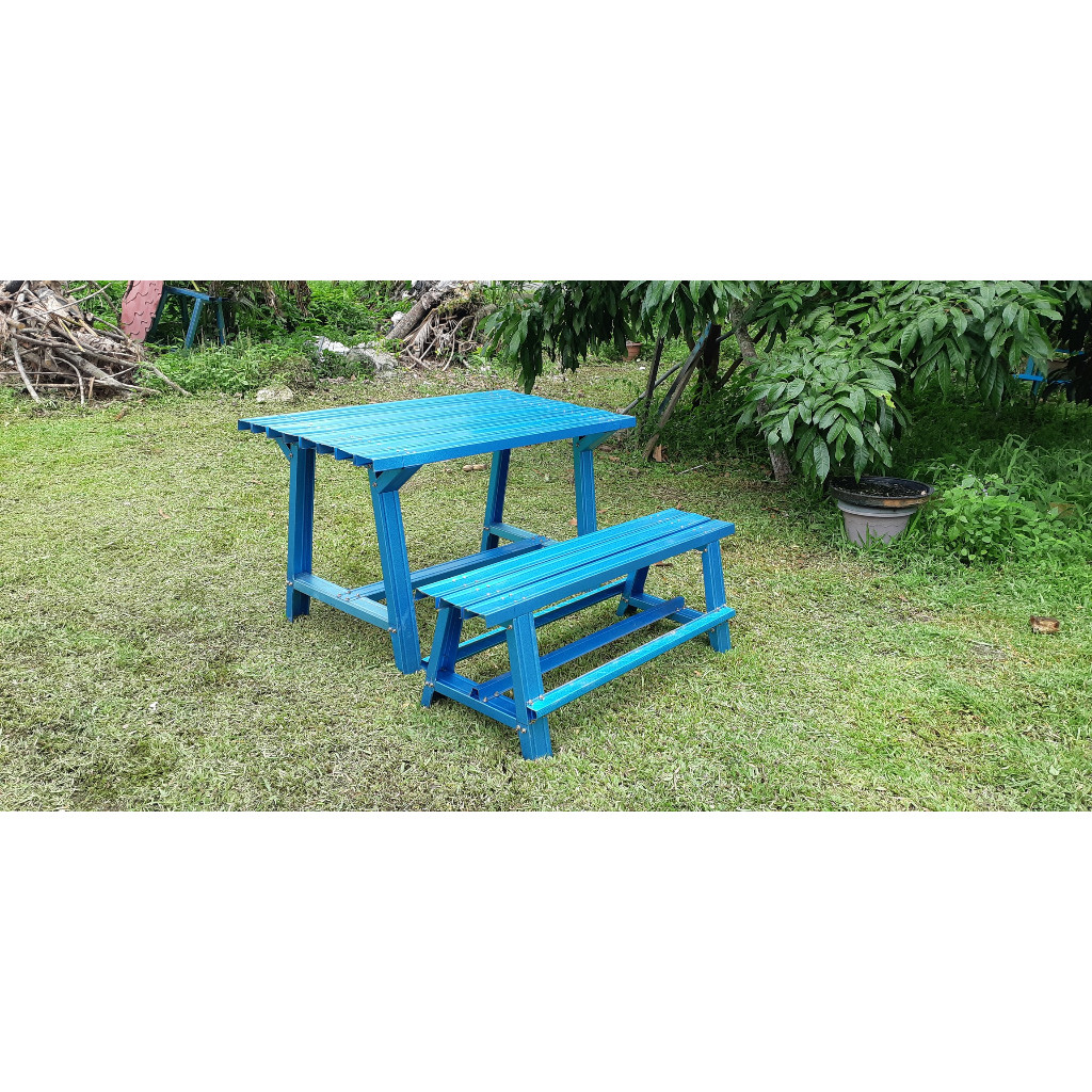 DIY - 2 unit TIANG KERUSI PANJANG OUTDOOR 10 x 16 inci BESI BIRU C ...