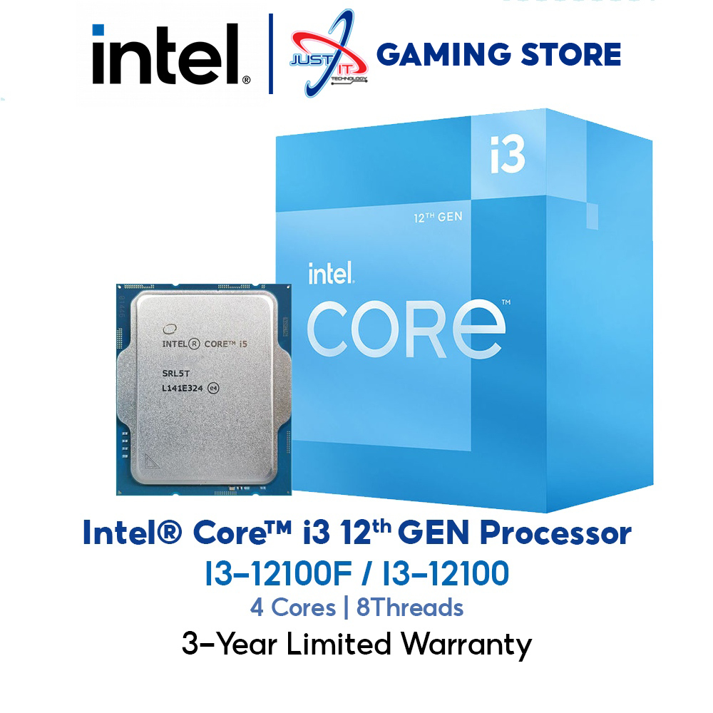 INTEL Core I3-12100 / I3-12100F 3.3GHz 12MB LGA1700 PROCESSOR | Shopee Malaysia