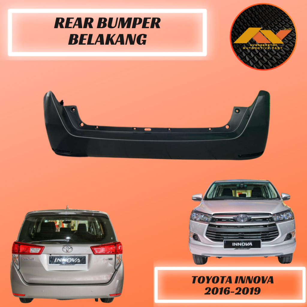 Toyota Innova 2017 Rear Bumper Belakang 100% New High Quality PP ...