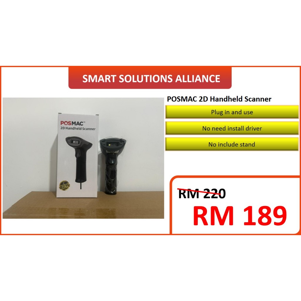 POSMAC PS-S300-2D Handheld Barcode Scanner | Shopee Malaysia