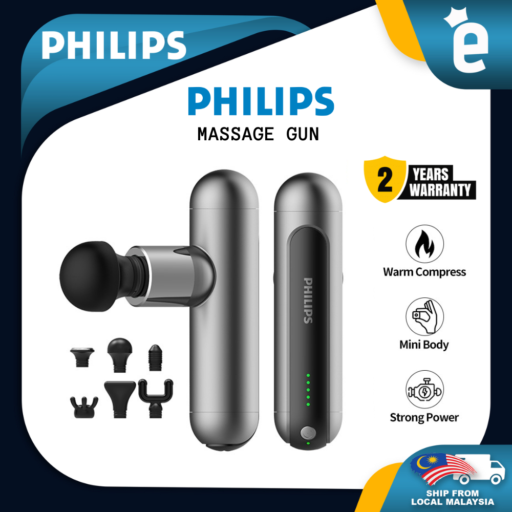 Philips Mini Massage Gun Heating Function Mesin Urut Muscle Percussion ...