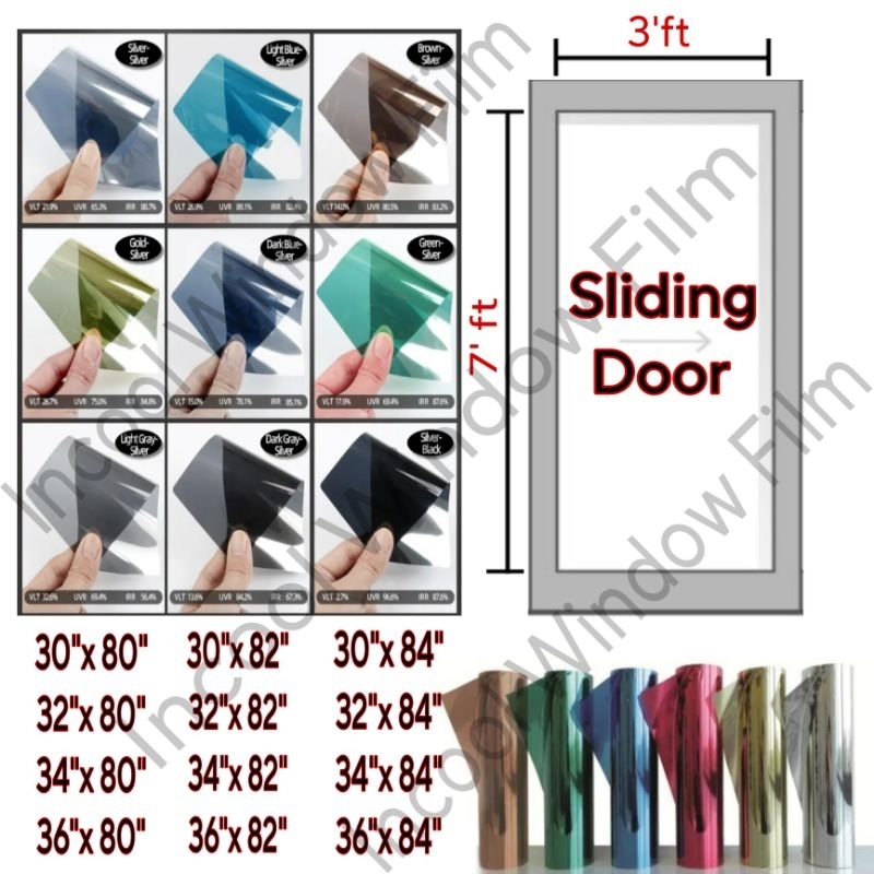 Tinted Sliding Door Siap Potong Harga Murah Tinted Rumah Pintu Hitam ...
