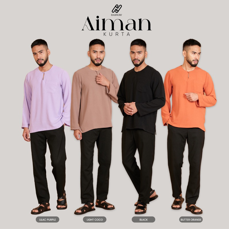 KURTA AIMAN DEWASA IRONLESS RAYA 2024 BY HASNURI | Shopee Malaysia