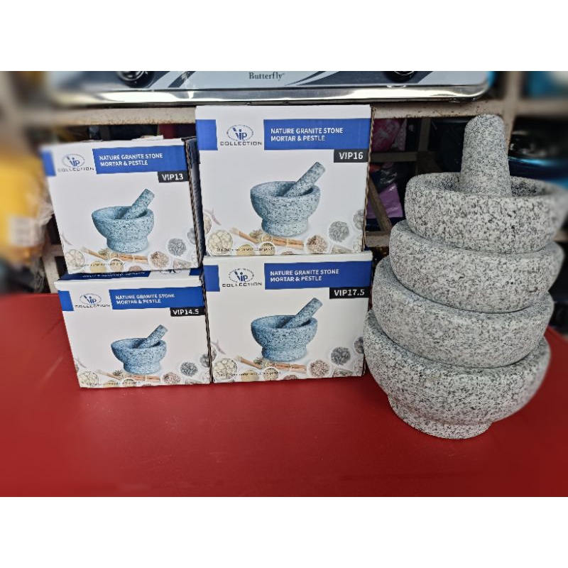 VIP Stone Mortar and Pestle / Lesung Batu (Nature Granite Stone ...