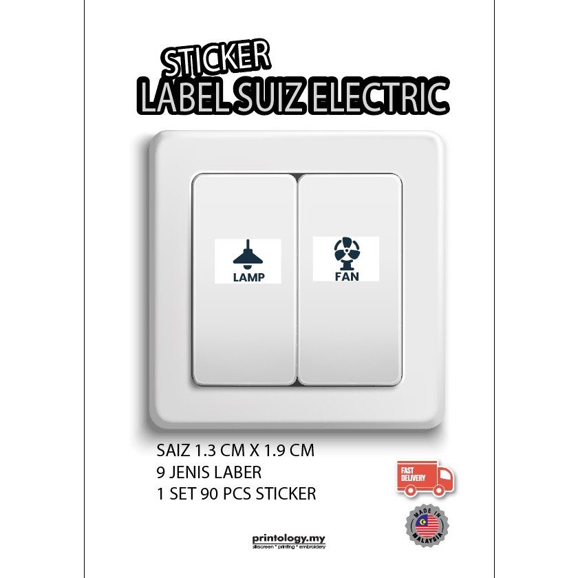 Sticker Label Barang Rumah Elektric Suiz Plug | Shopee Malaysia