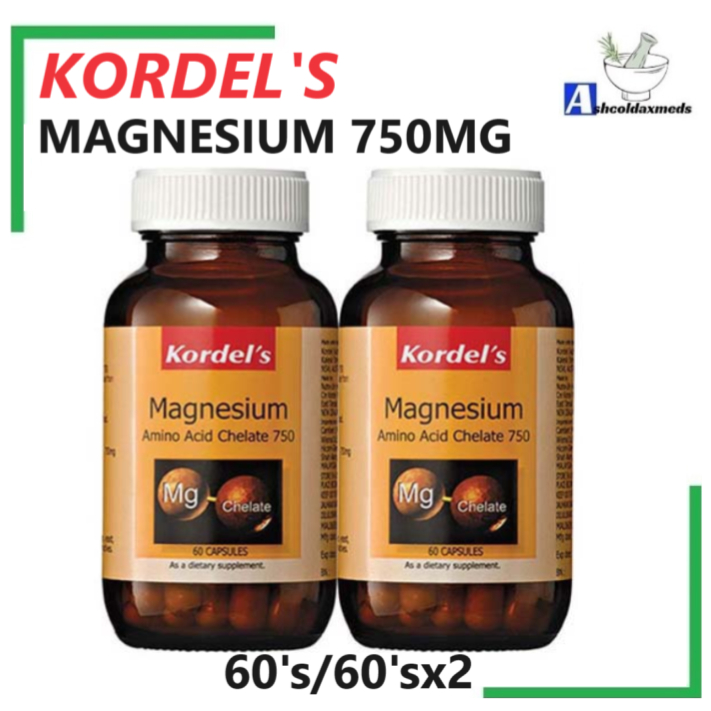 Kordels's Magnesium Amino Acid Chelate 750 Magnesium 60S/60SX2 EXP03 ...