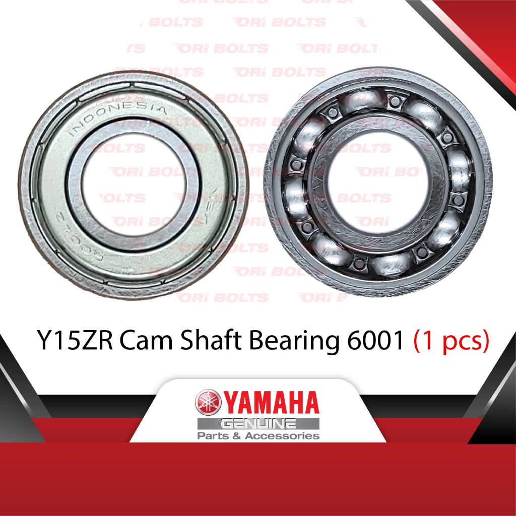 93306-001X6 Yamaha Original Y15ZR Y15 V1 V2 Bearing Cam Shaft Engine 6001 Kecil kat Cylinder ...
