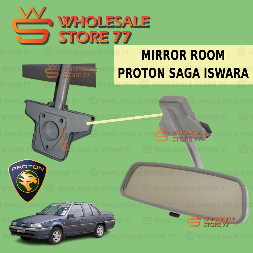 READAY STOCK & WARRANTY | PROTON SAGA ISWARA CERMIN ROOF MIRROR WITH ...