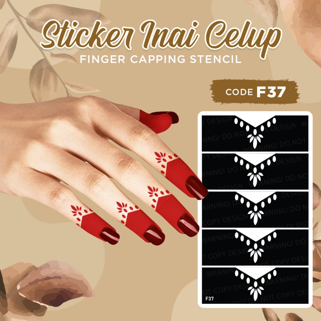 STICKER INAI CELUP MURAH / STICKER HENNA FINGER / STICKER INAI JARI ...