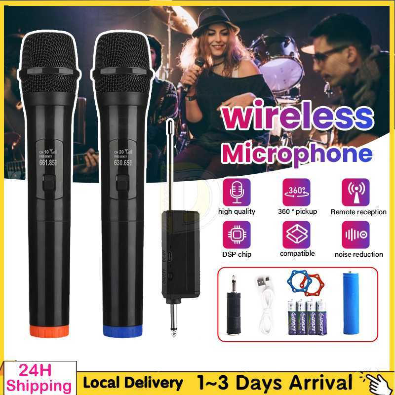 🎶UHF Wireless Microphone Professional Wireless Karaoke Microphone ...