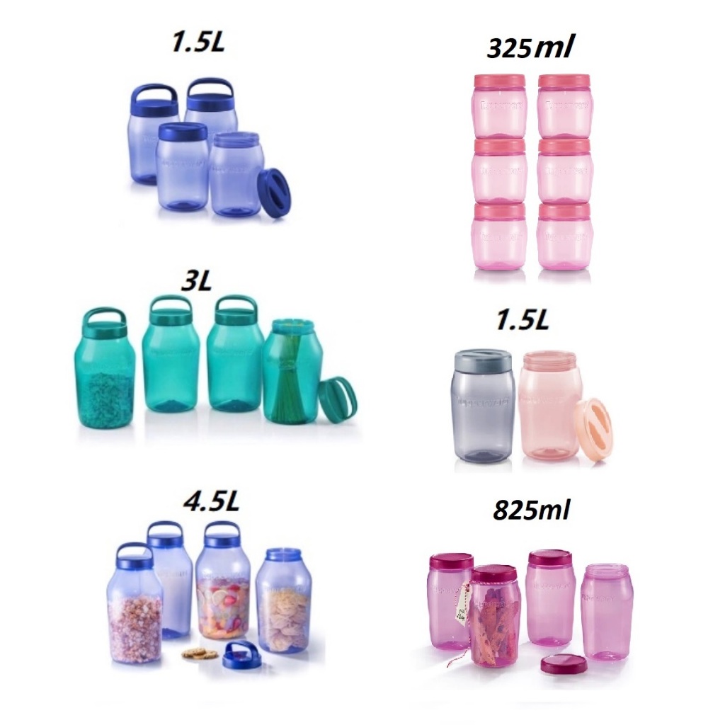 🔥Hot item🔥Tupperware Universal Jar Quad 325ml/ 550ml/ 1.5L/ 3L/ Pickling Cover 3L/ 4.5L | Shopee ...